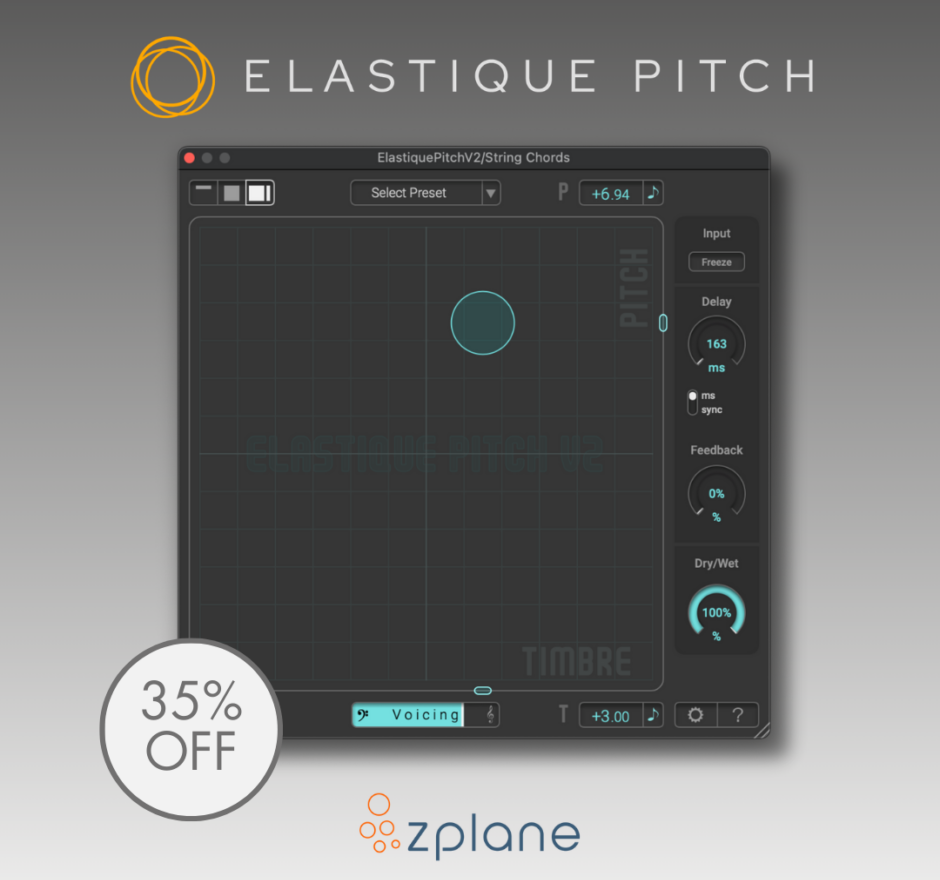 Save 35% on our flagship plugin, ELASTIQUE PITCH V2